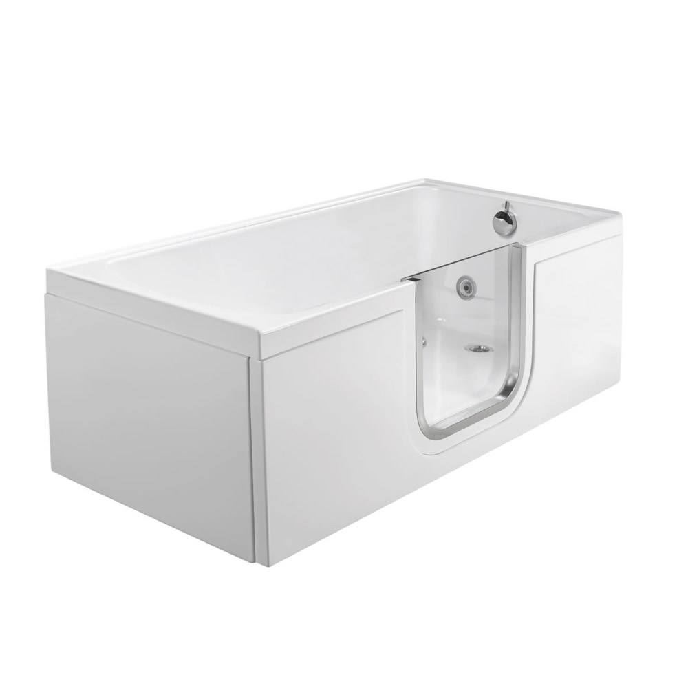 Laydown walk-in tub installed in a highrise - TubToday