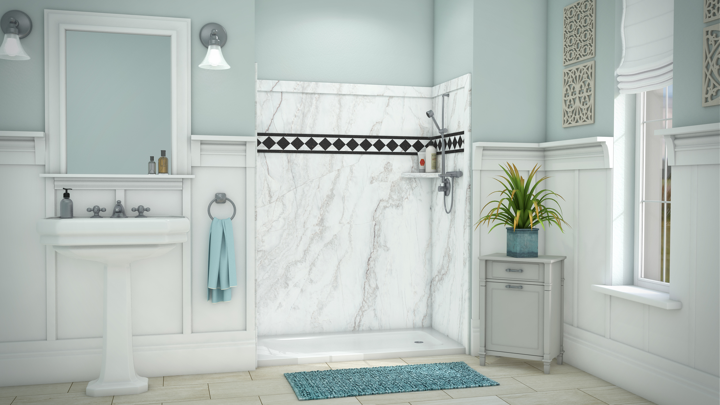 3wall Shower 60x80in - TubToday