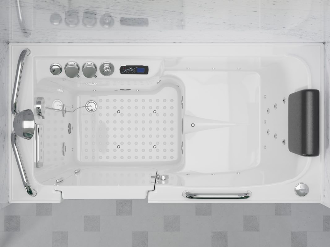 Dual, White, Acrylic, Walk-in Bathtub - TubToday